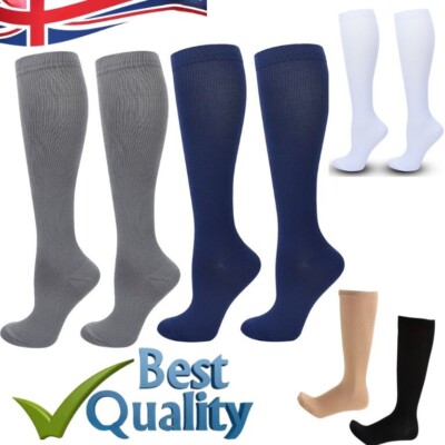 NHS Compression Flight Sock Travel Anti Swelling Fatigue Sport Support ...