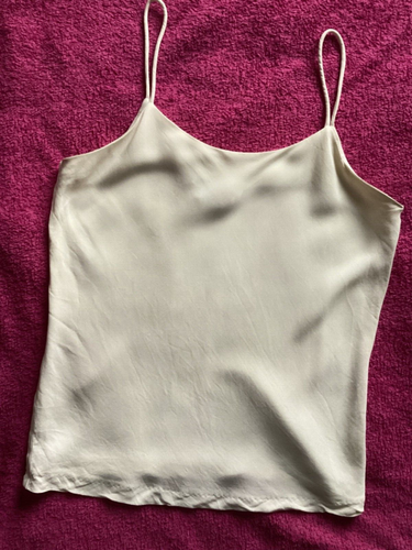 Vtg JM by Shelli Segal Women Ivory Tank Top Small made USA | eBay