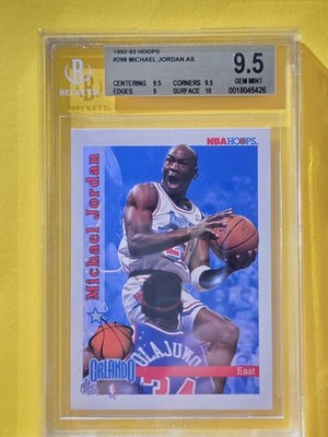 1992-93 hoops michael jordan all-star #298 BGS Gem Mt 9.5 | eBay