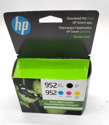 HP 952XL Black & 952 Color Ink Combo Pack of 4 ink cartridges Exp 10/ ...