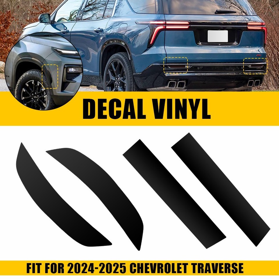 Rear Bumper Reflector Overlay Smoked Decal Vinyl Fit Chevy Traverse ...