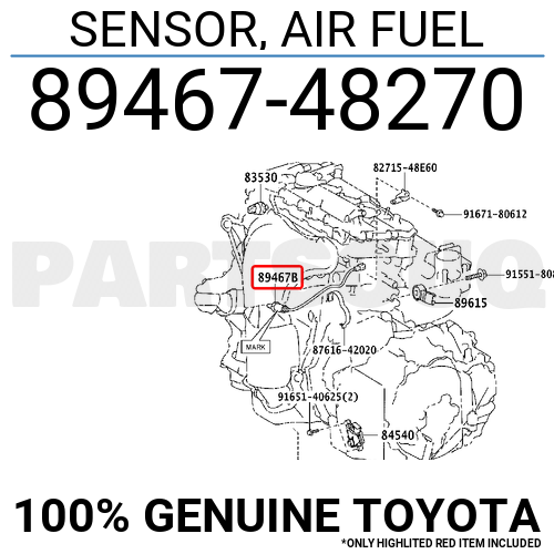 8946748270 Genuine Toyota SENSOR, AIR FUEL 89467-48270 | eBay