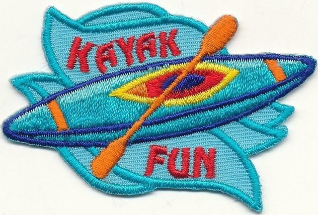 Girl Boy Cub KAYAK FUN Kayaking Patches Crests Badges SCOUT GUIDE ...