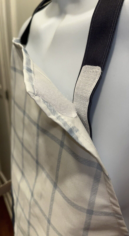 NWT Apron Plaid Mens Womens Unisex Blue White Canvas Barbecue Apron | eBay