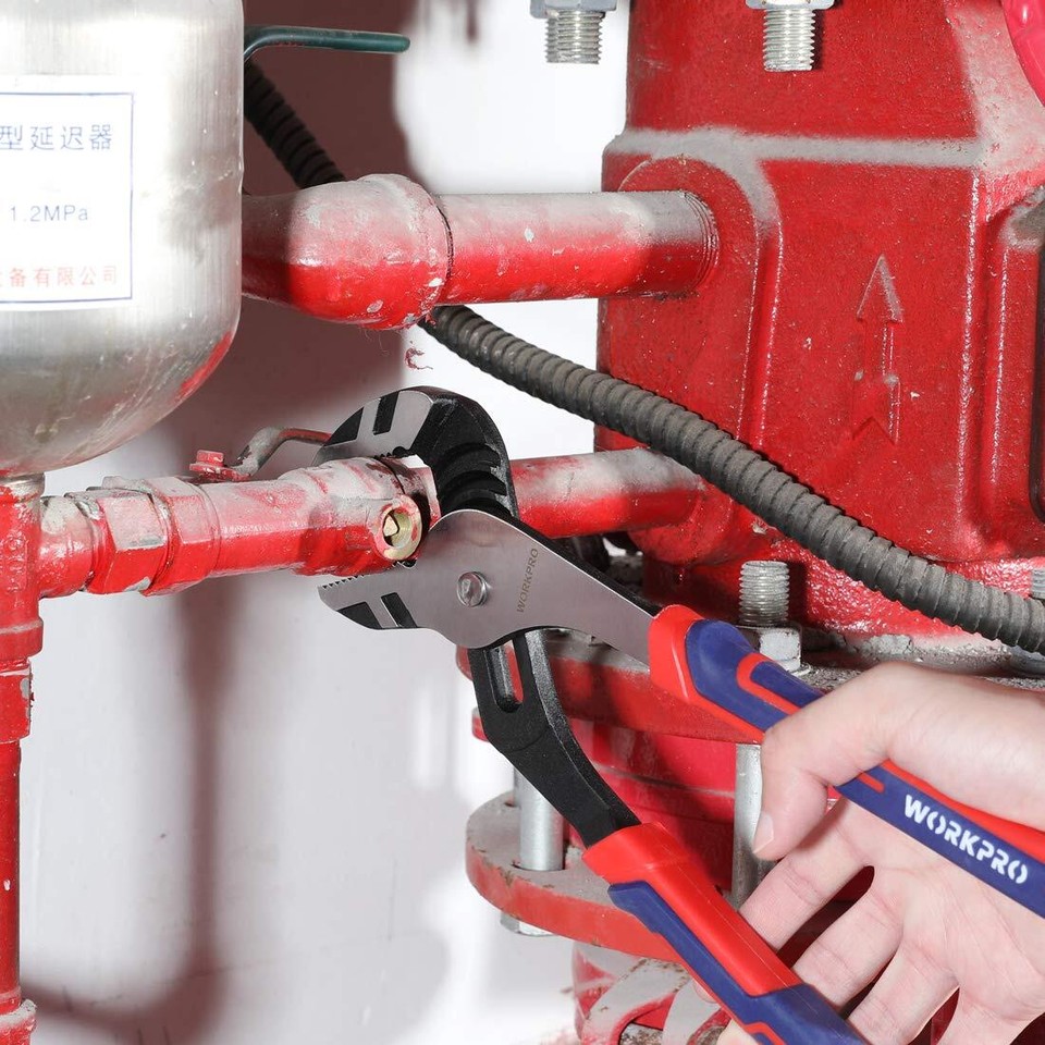 WORKPRO 10-Inch Groove Joint Pliers 2" Jaw Capacity Adjustable Water ...