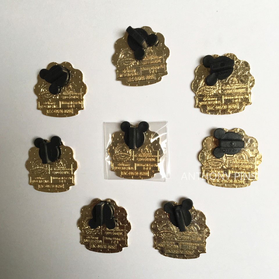 Shanghai Disney Pin SHDL Hidden Mickey HM Snow White Seven Dwarfs Set 8 ...