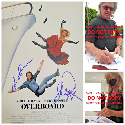 Kurt Russell Goldie Hawn Signed Overboard 12x18 Poster COA Proof ...