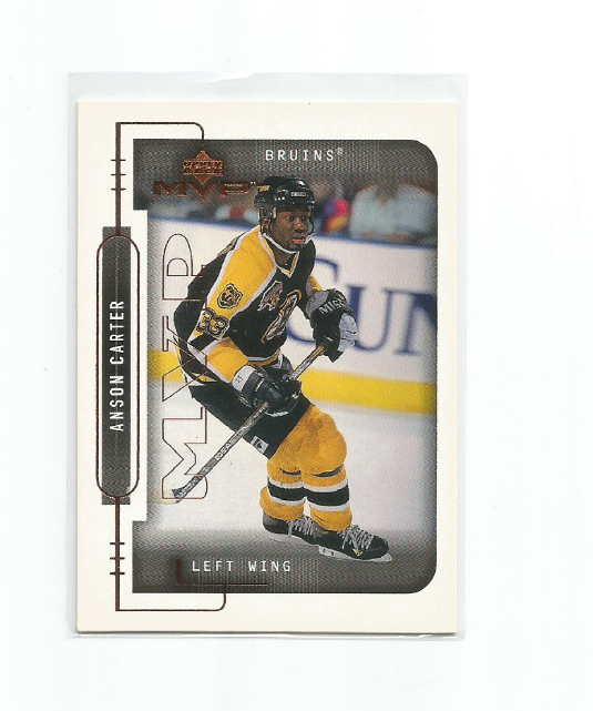 ANSON CARTER (Boston Bruins) 1999-2000 UPPER DECK MVP HOCKEY CARD #14 ...