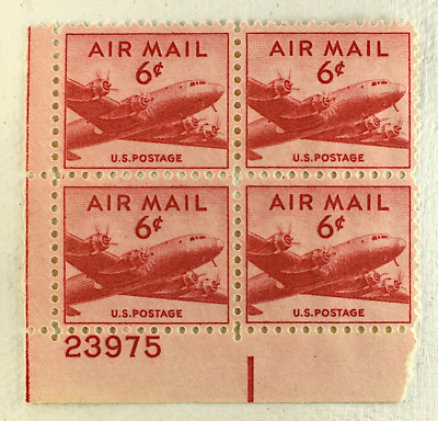 US AIR POST STAMPS SCOTT #C39 6C 4 BLOCK MNH, 1949 | eBay