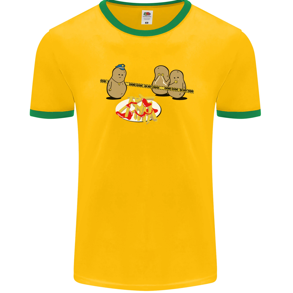 Potato Murder Funny Food BBQ Chef Mens Ringer T-Shirt FotL | eBay Australia