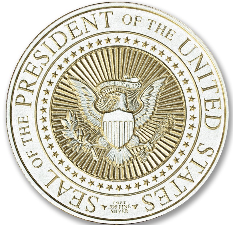 Presidential Seal Donald Trump 1 oz .999 silver coin Make America Great ...