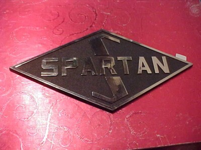 SPARTAN FIRE TRUCK EMBLEM UNUSED 7 3/4 X 4 INCH | eBay