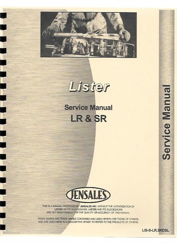 Lister LR SR Engine Service Repair Manual Diesel | eBay
