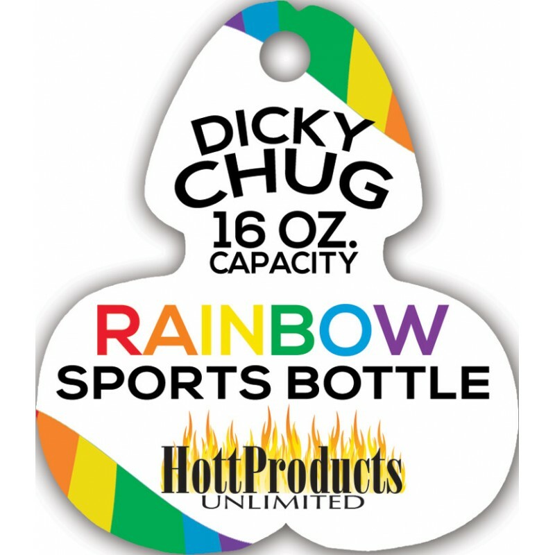 2 Rainbow Dicky Chug Sport Bottles 16oz Bachelorette Party Pride ...
