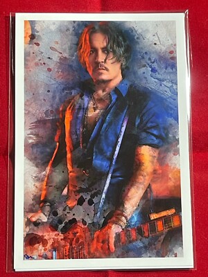 Johnny Depp 4x6 Sketch Photo Art Print John Rudolph Signed V2 | eBay