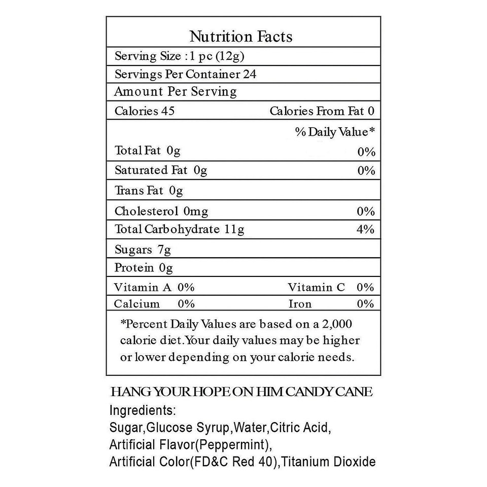 Hang Your Hope On Him Candy Canes With Card - Candy -24 Pieces | eBay