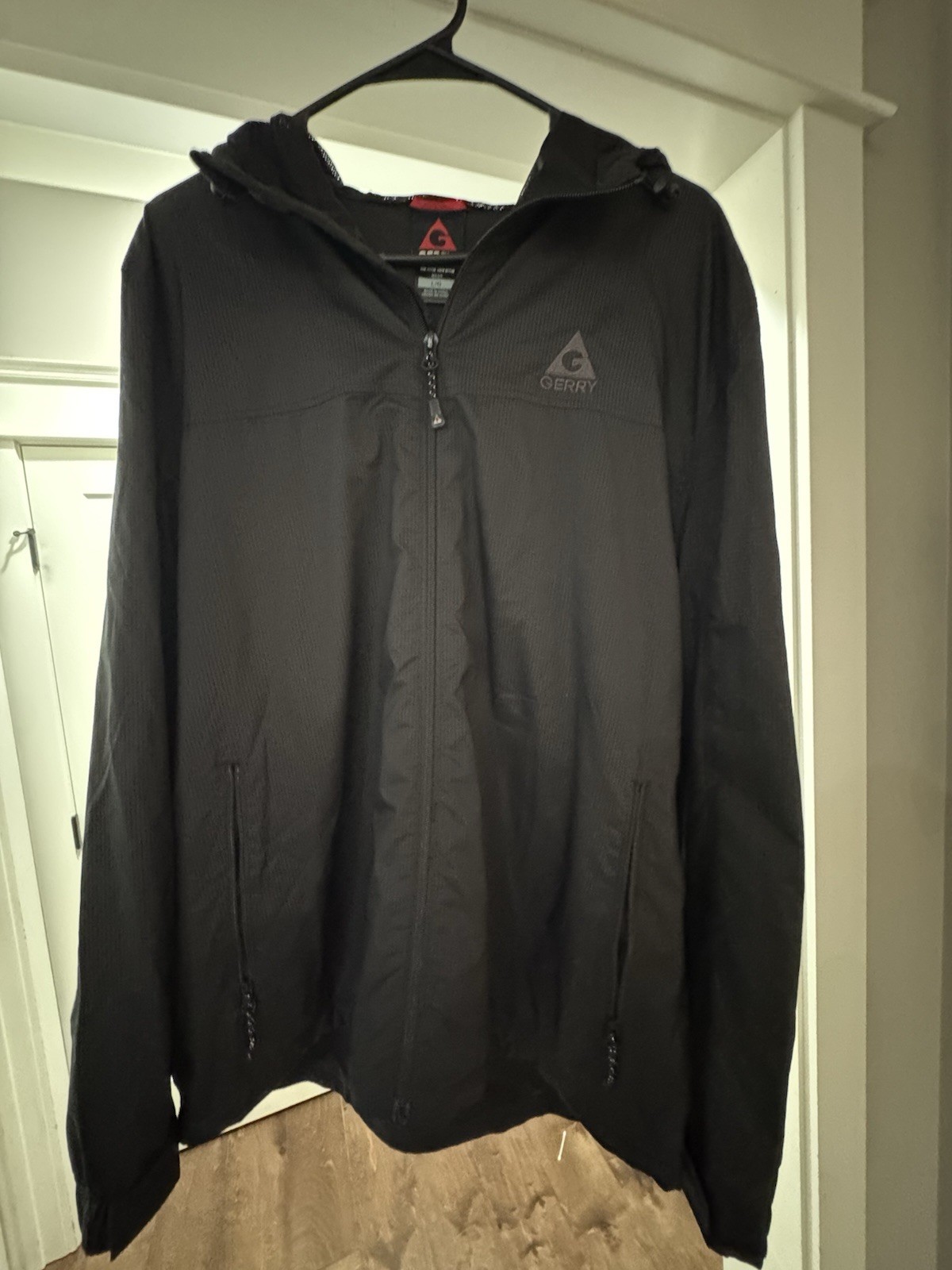 Gerry Men’s hooded windbreaker jacket Full Zip Black - Gem