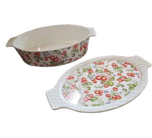 Vintage Rare Porcelain Grace Pantry Casserole Dish 3 in 1 Lid Trivet ...