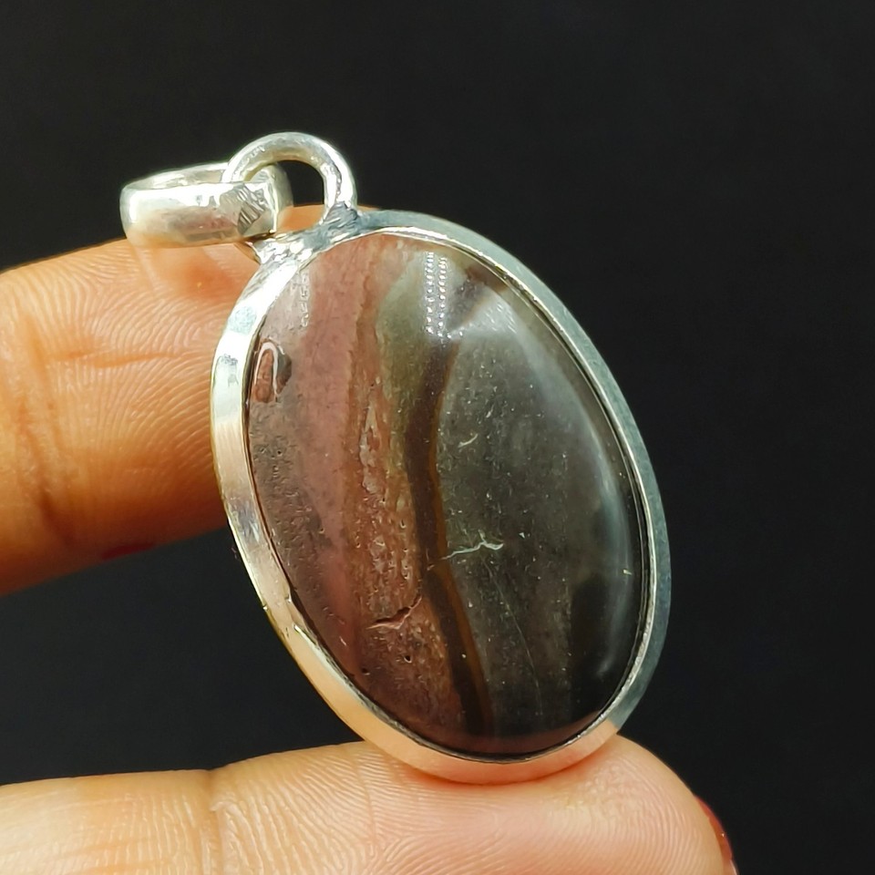 925 Sterling Silver Handmade Jewelry Natural Tiger Eye Gemstone Pendant ...