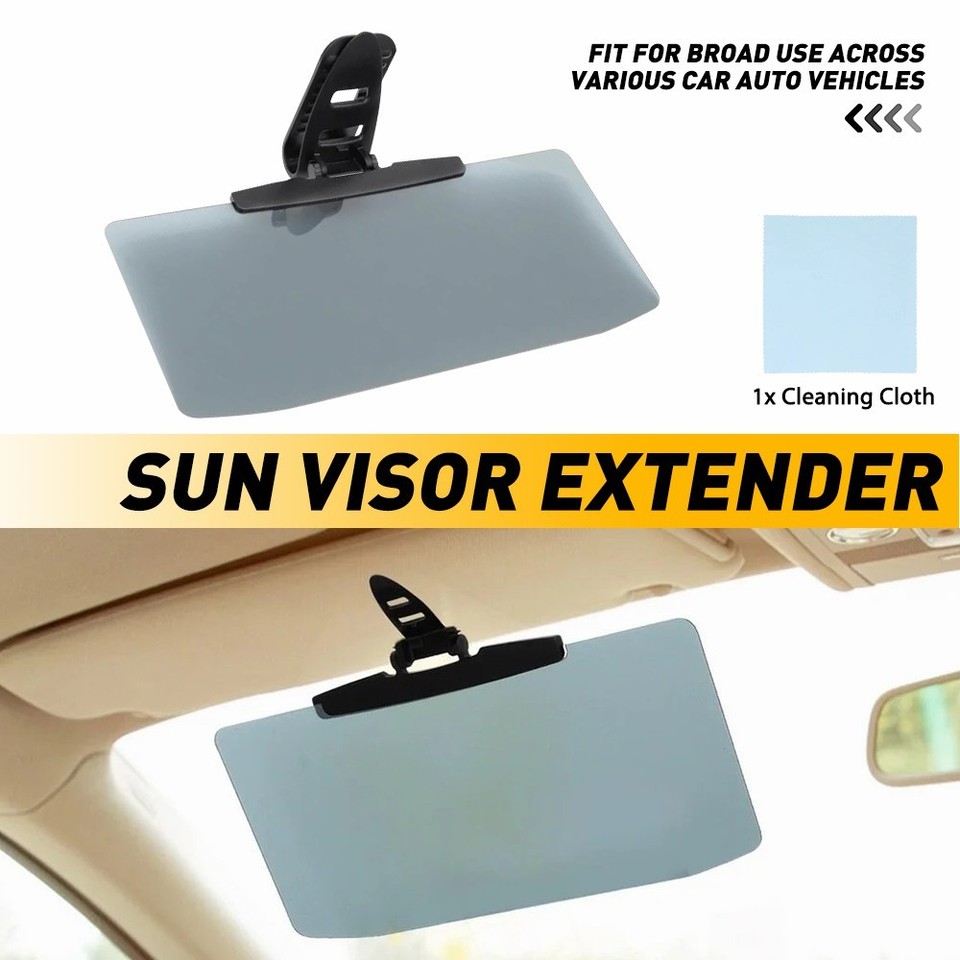 Gray Car Anti-Glare Windshield Side Window Sun Visor Extender & UV Rays ...