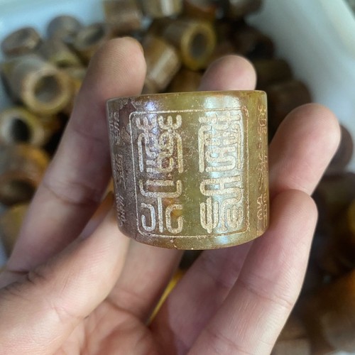 Antique Xiuyu Jade Thumb Ring High Ancient Jade Imitation Vintage ...
