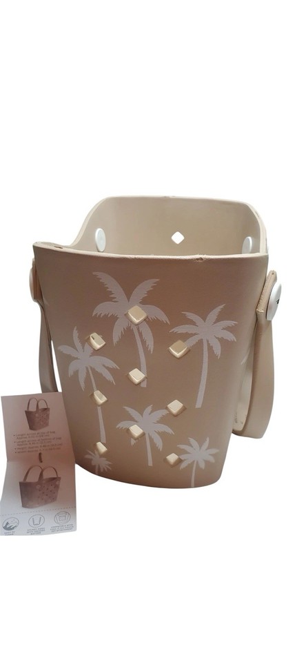 Aldi Crane Cute Beige Palm Tree Mini Haul-It-All Tote Bag Beach New ...