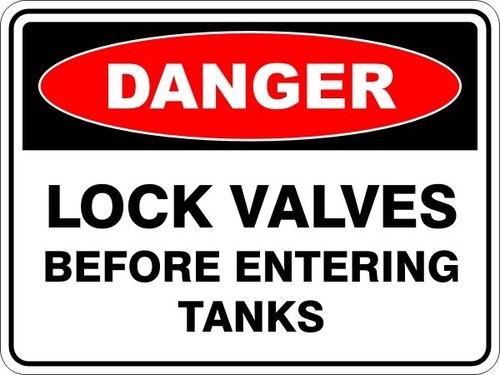 LOCK VALVES - SELF ADHESIVE STICKER / DECAL / SIGN | HEALTH & SAFETY | eBay