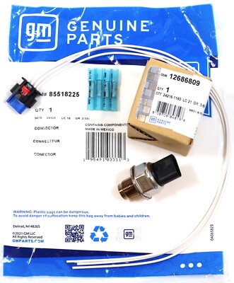 Genuine GM Fuel Rail Pressure Sensor & Connector Kit for 2017-2025 L5P ...