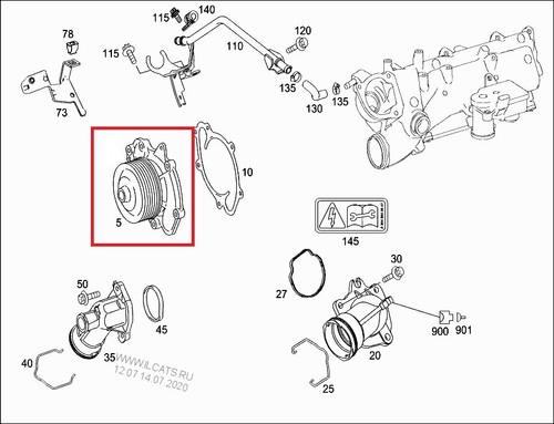 BNIB OEM Genuine Mercedes-Benz Reman Coolant Water Pump Sprinter ...