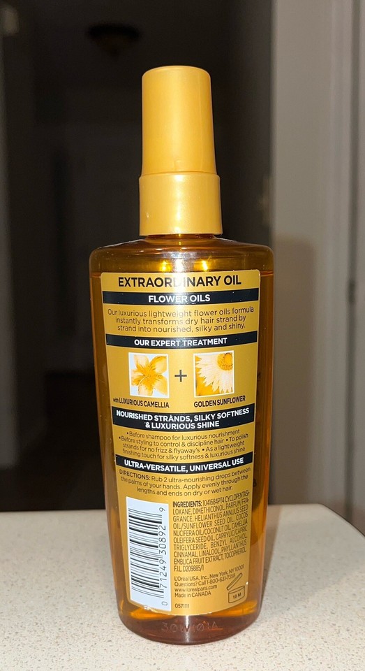 Loreal Elvive Extraordinary Oil Camellia & Sunflower Oils 3.4 fl oz | eBay