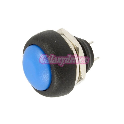 1Pcs Blue 12mm Waterproof Momentary ON/OFF Push Button Mini Round ...
