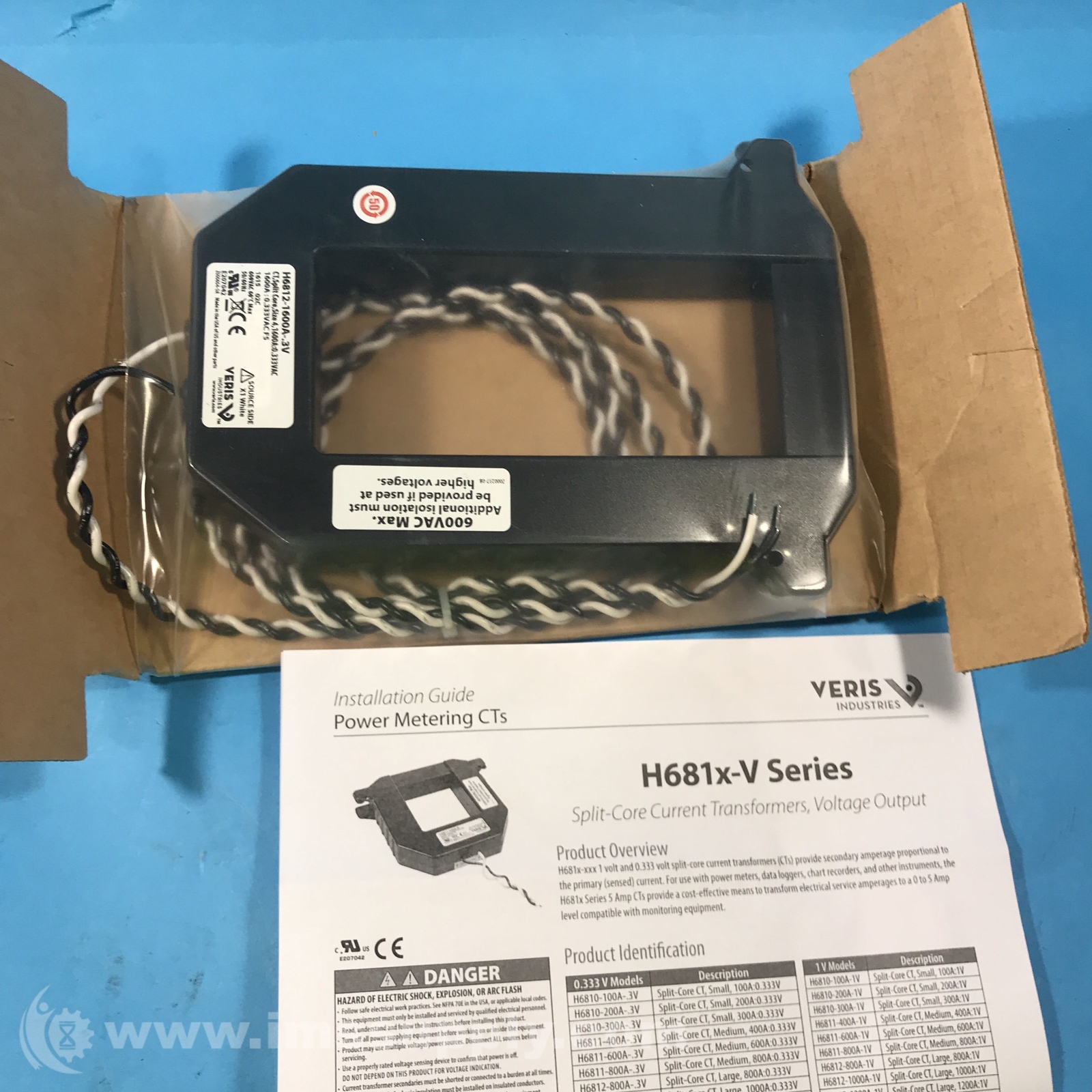 Veris H6812-1600A-.3V Split Core Current Transformer FNOB | eBay