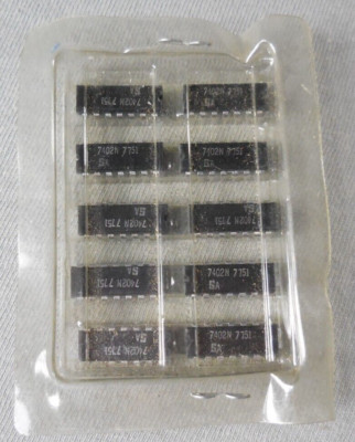 7402N Integrated Circuit NOR Gate 16 PIN DIP New In Original Package 10 ...