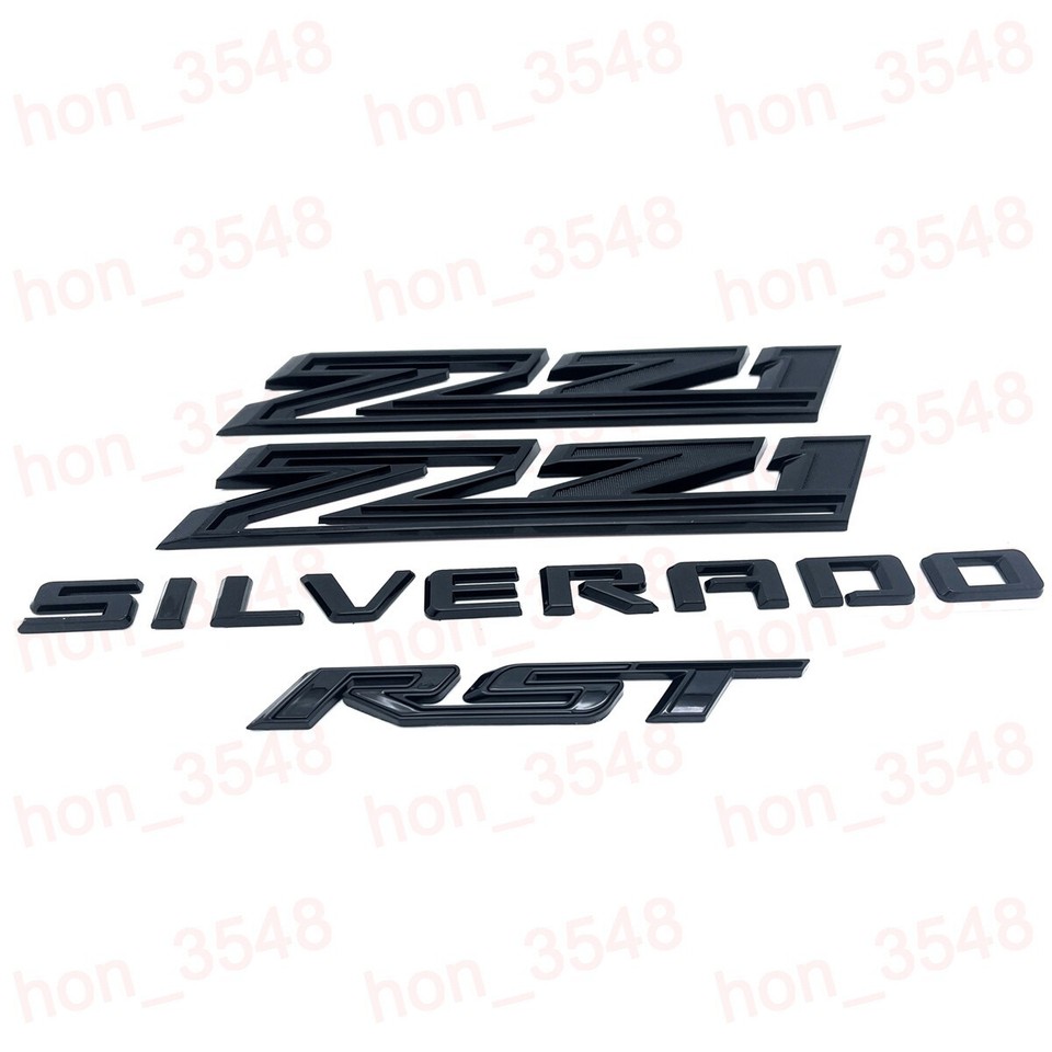 4pc 2019-2024 Chevrolet Silverado RST Z71 Emblem Nameplate Badge Kit ...