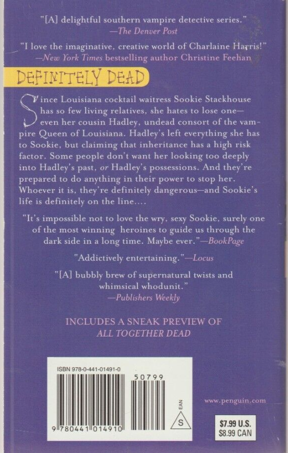 Definitely Dead Charlaine Harris Paperback Book New 9780441014910| eBay