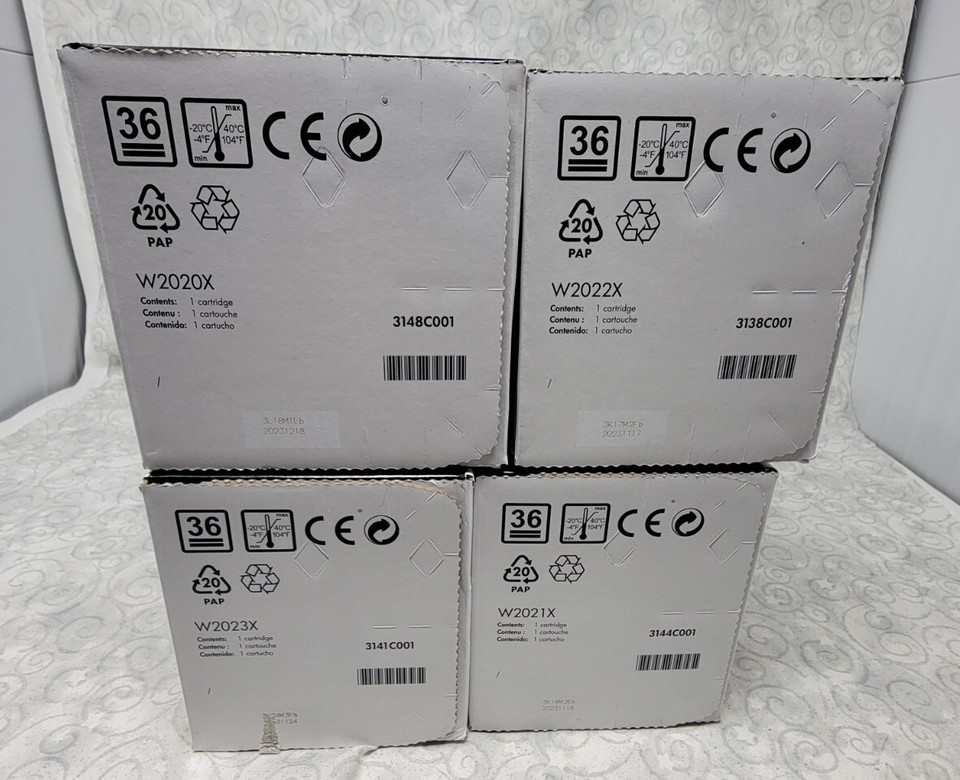 Genuine HP 414X High Yield Toner Set (W2020X W2021X W2022X W2023X) - 4 ...