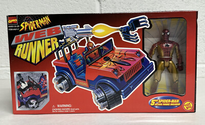 Marvel Comics Spiderman Web Runner Vehicle with Figure / Toy Biz 1997 ...