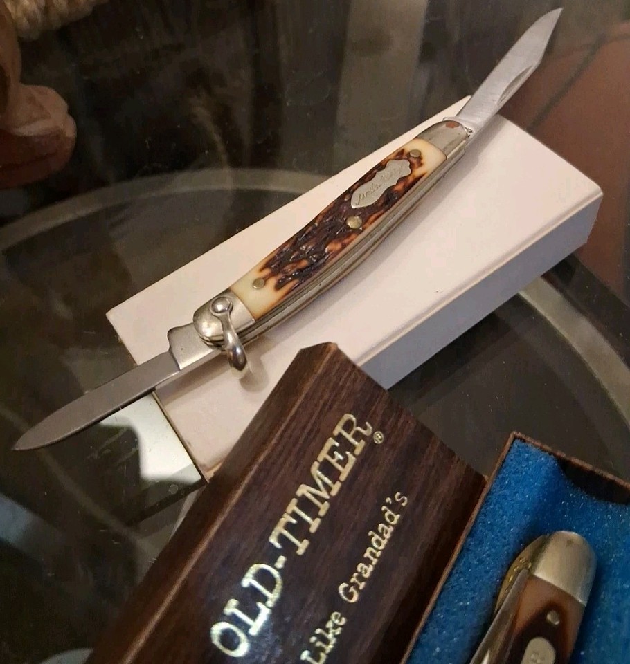 VINTAGE SCHRADE+ USA UNCLE HENRY 804UH & OLD TIMER 180T W/ ORIGINAL BOX ...