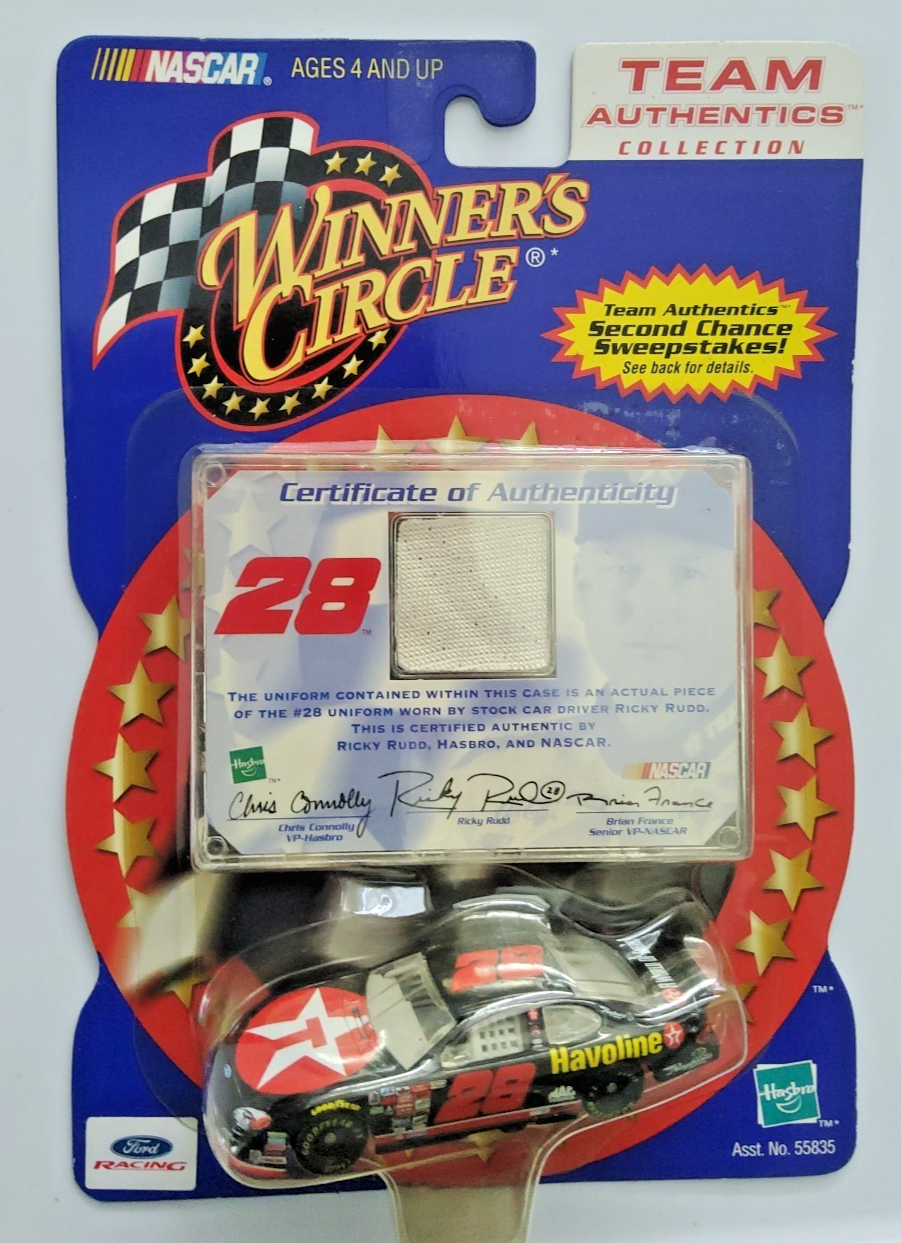 XRARE 1:64 Ricky Rudd #28 HAVOLINE 2001 FIRESUIT UNIFORM TEAM ...