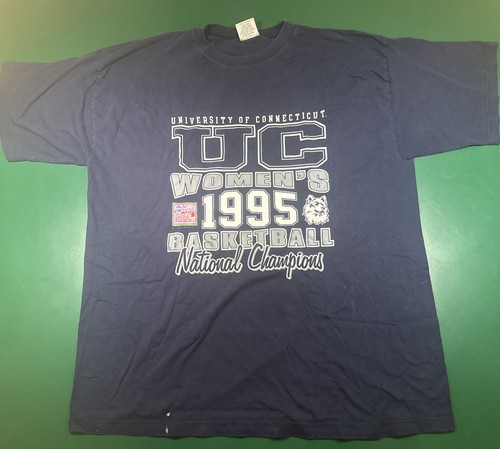 Vintage UConn Huskies Shirt Mens XXL NCAA Basketball 1995 National ...