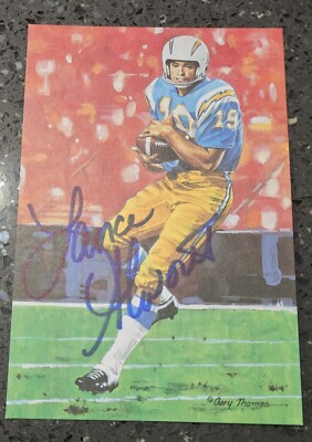Lance Alworth Signed Autographed Goal Line Art Card GLAC | eBay