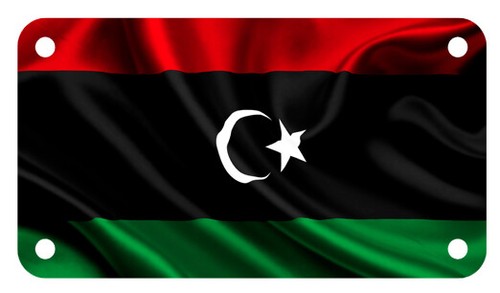 Libya Flag Motorcycle ATV 4" x 7" License Plate Arab Patriotic Wave ...