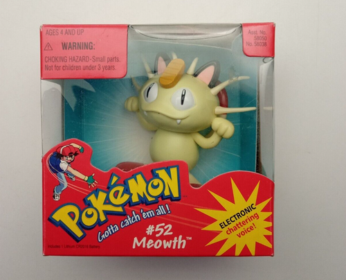 Hasbro Pokemon #52 Meowth Figurine 1999 Electronic Figure - NEW | eBay