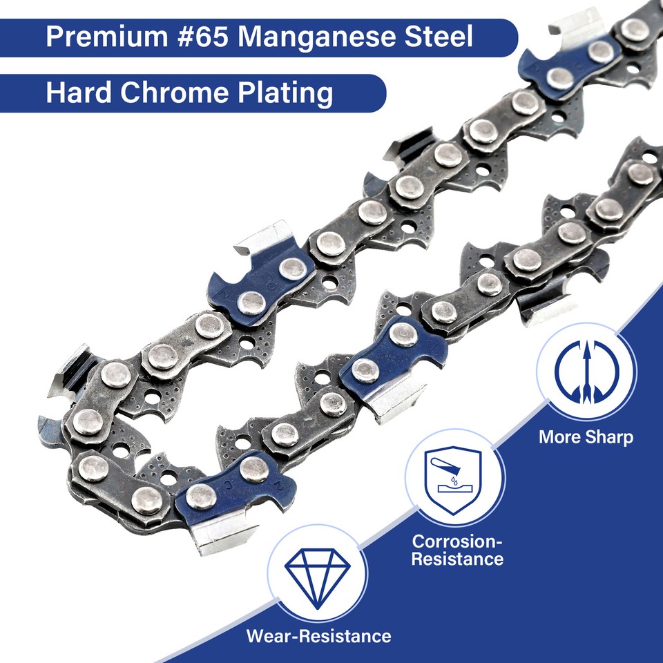 24" inch Chainsaw Saw Chain Blade 3/8" .050" 84DL Full-Chisel for Many ...
