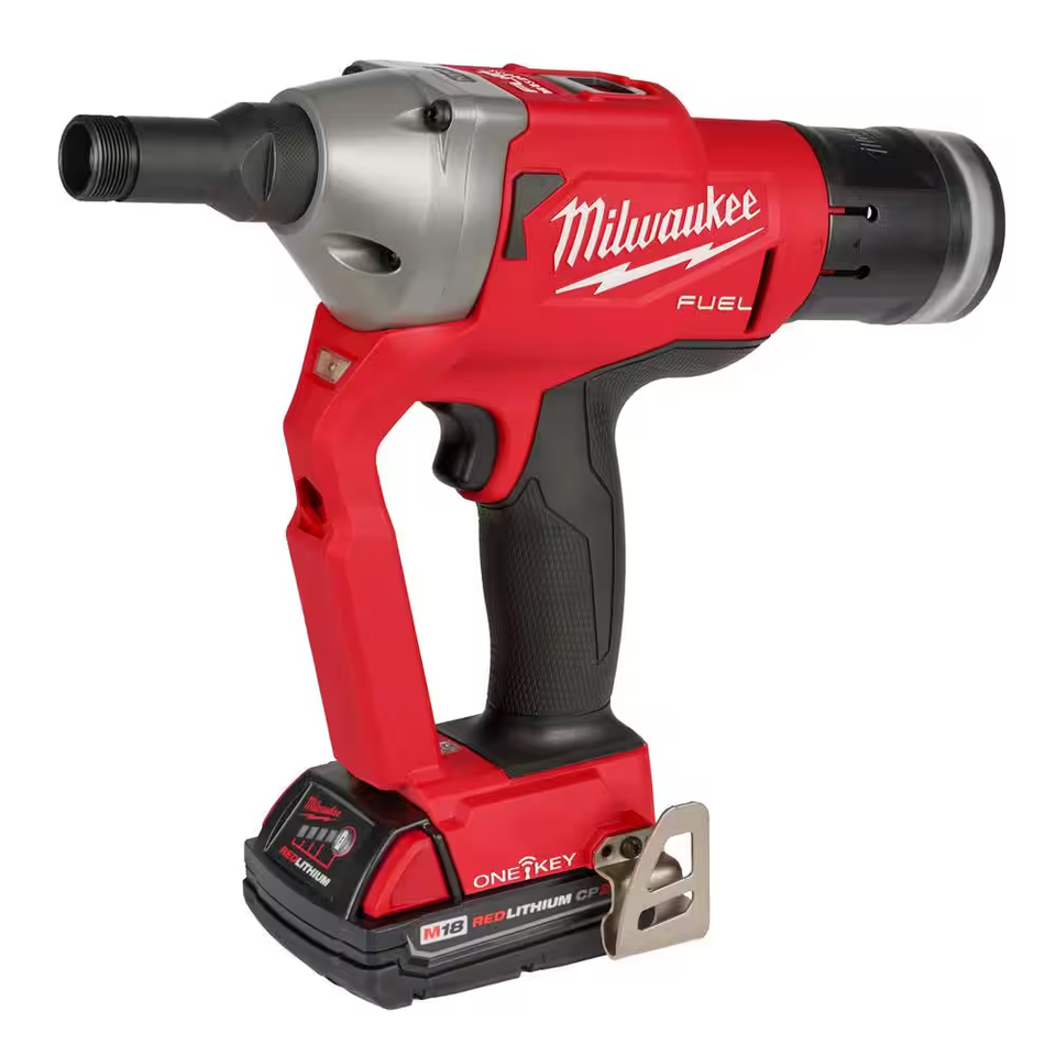 Milwaukee M18 FUEL 1/4 In Lockbolt Tool with ONE-KEY Hucktainer ...