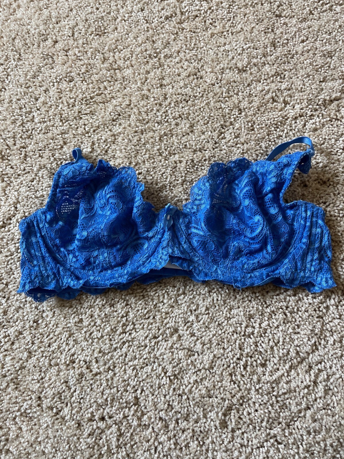 Fredericks of Hollywood Blue Laced Wired Size Small B… - Gem