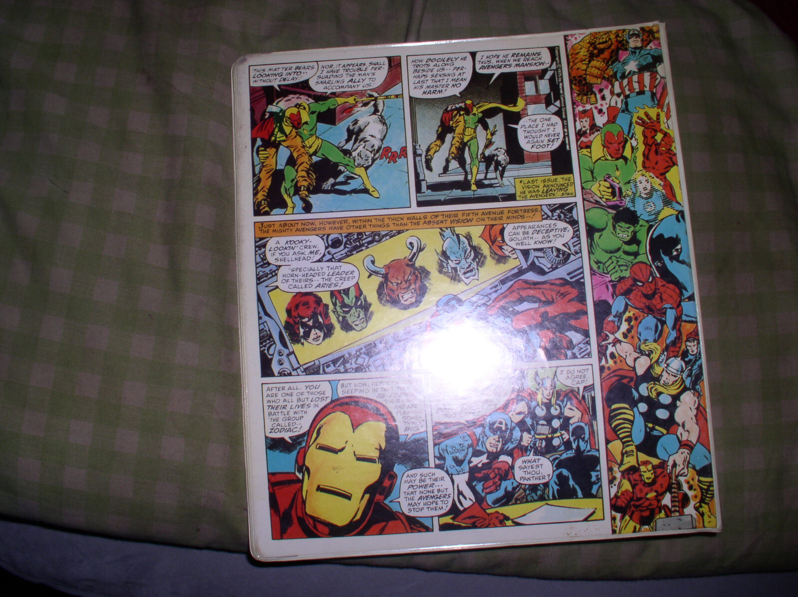 Vintage Avengers (1970s) "Marvel Comics Super Heroes" (3 Ring Binder ...
