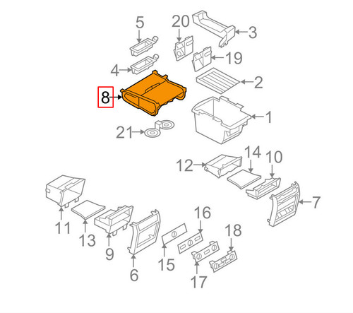 2007-2013 BMW X5 E70 Centre Console Cup Holder | 51166954943 | 6954943 ...