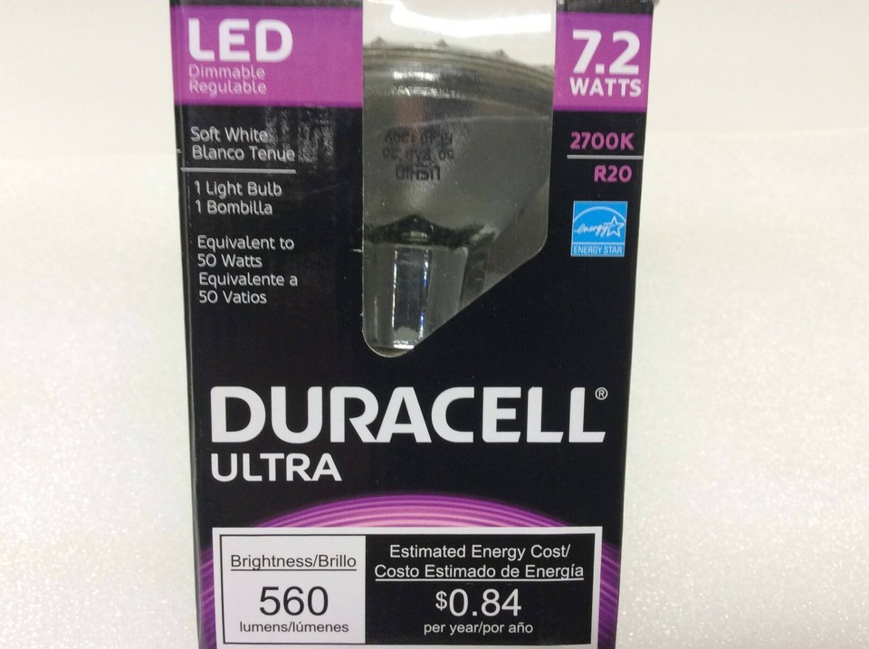 DURACELL Ultra LED Light Bulb dimmable 7.2 W Soft White | eBay