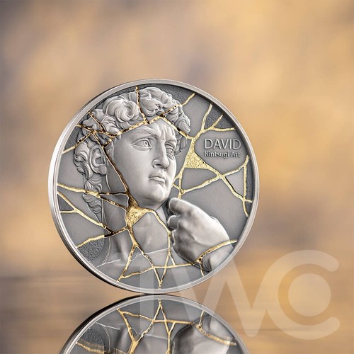 David Kintsugi Art 2 oz Antique finish Silver Coin 2000 Francs CFA ...